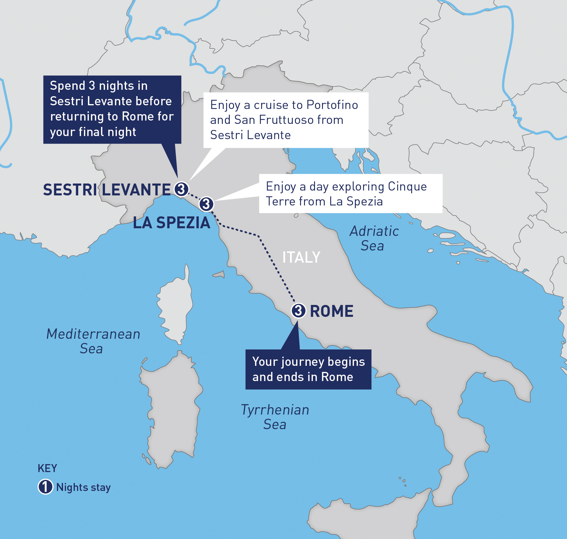 Italy Italian Riviera Map